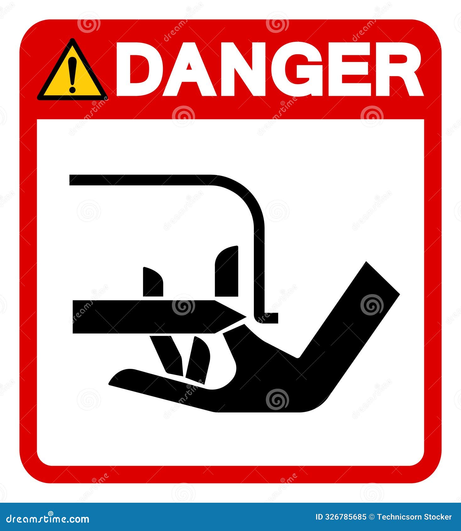Danger Cutting Hazard Symbol Sign, Vector Illustration, Isolate on ...
