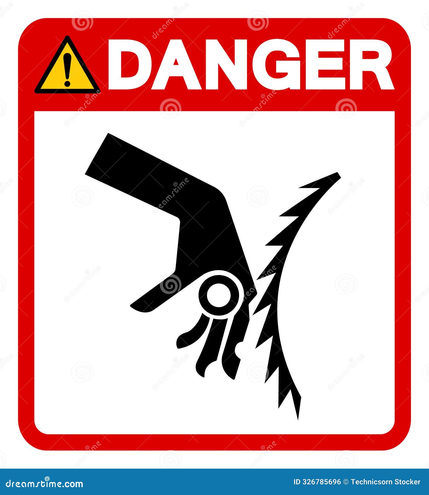 Danger Cutting Hazard Symbol Sign, Vector Illustration, Isolate on ...
