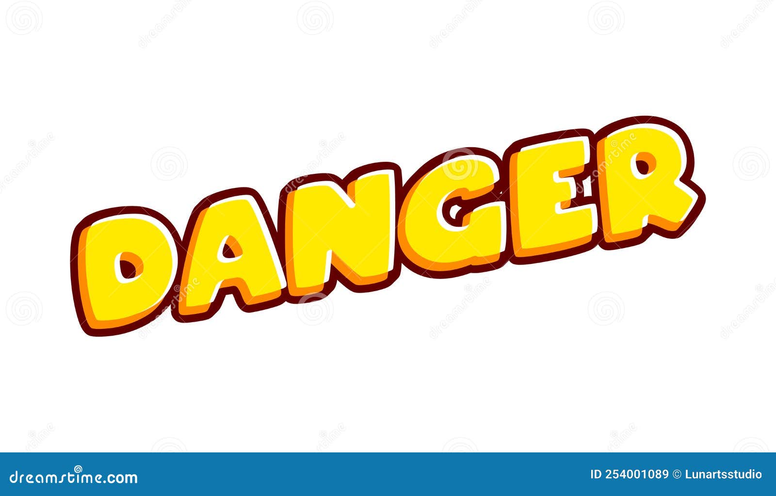 Danger 3D Editable and Isolated on White Colourful Text Effect Design ...
