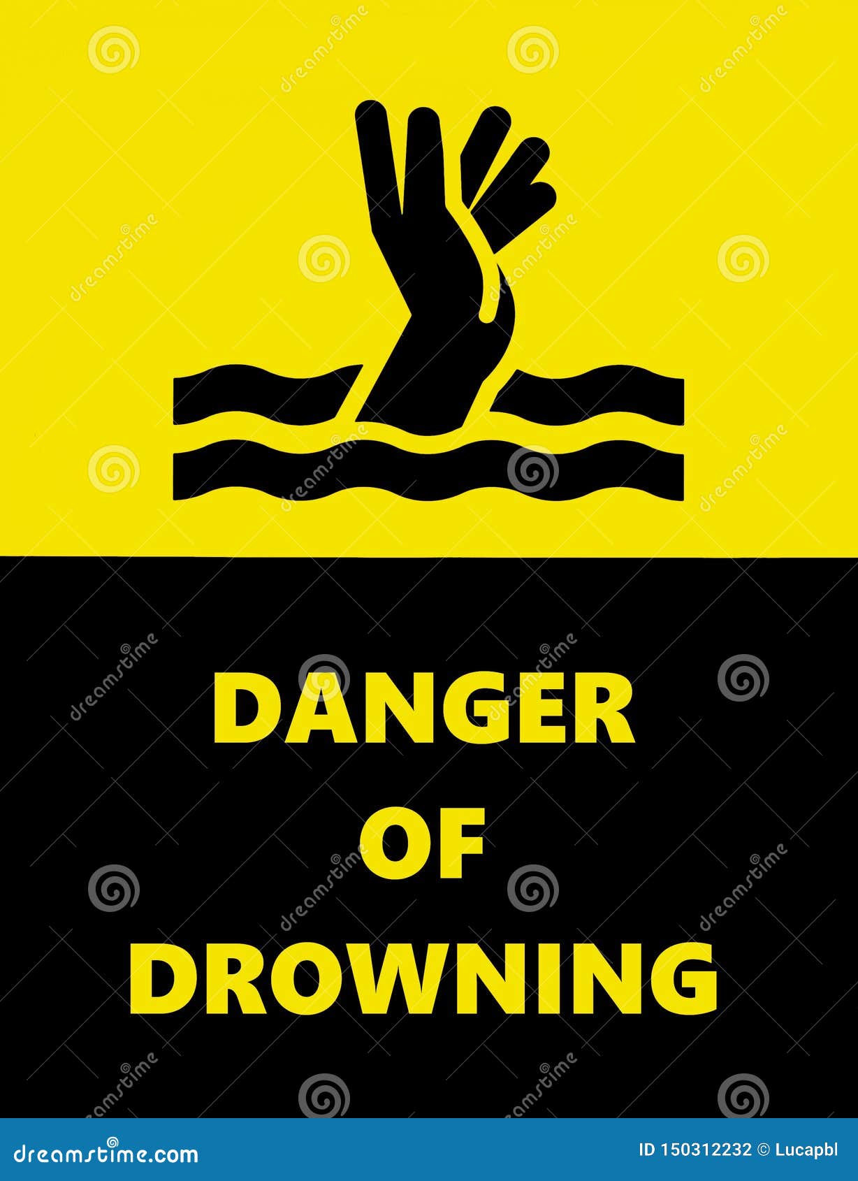 Danger De La Noyade Signe De Risque Illustration Stock - Illustration ...