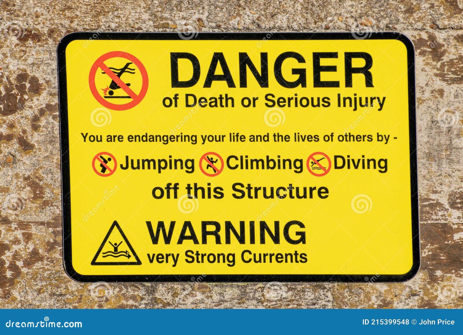 Danger of Death or Serious Injury Warning Sign Stock Photo - Image of ...