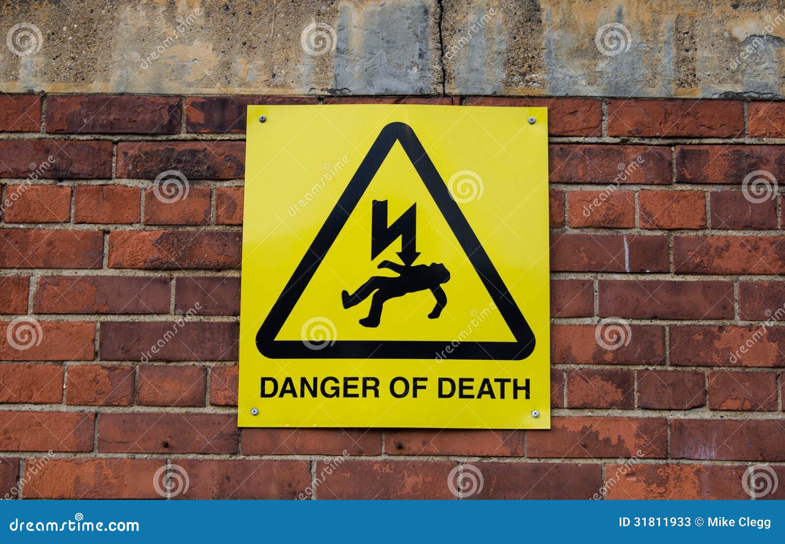 Death Row Sign Over A Prison Cell Block Door Stock Photo ...