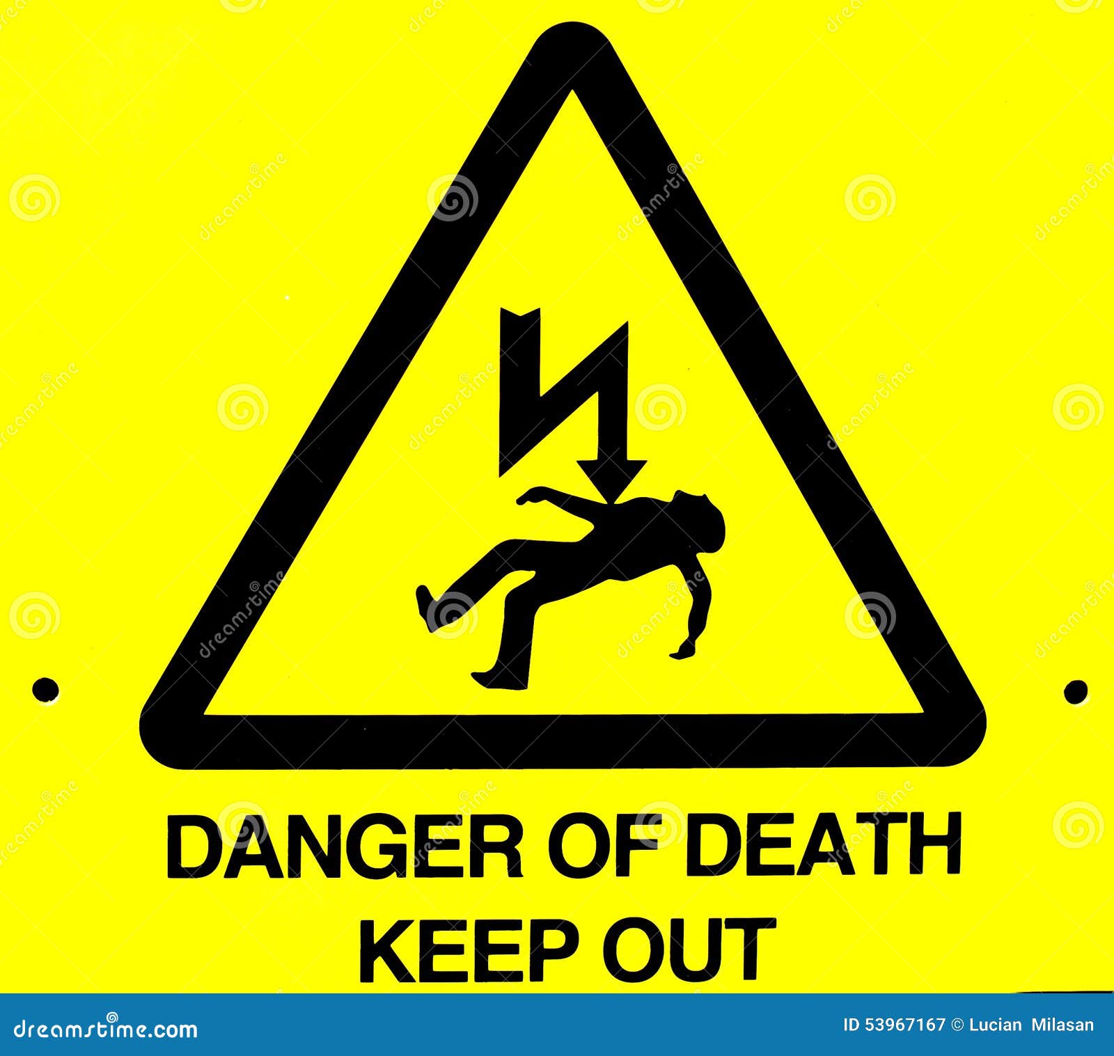 Danger of death sign stock image. Image of warn, symbols - 53967167