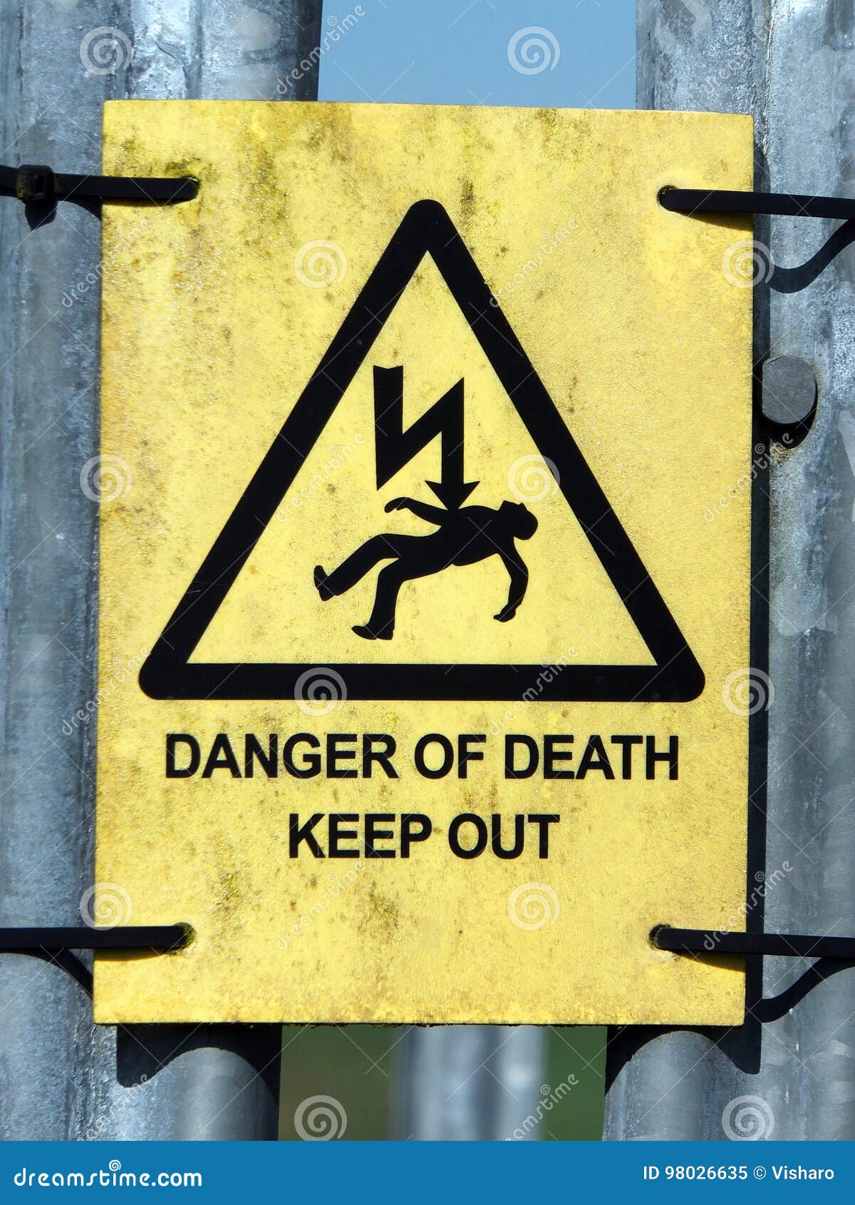 Death Row Sign Over A Prison Cell Block Door Stock Photo ...