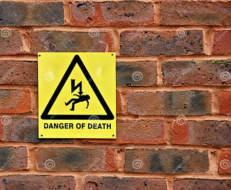 Danger of Death Warning Sign Stock Image - Image of notice, failure ...