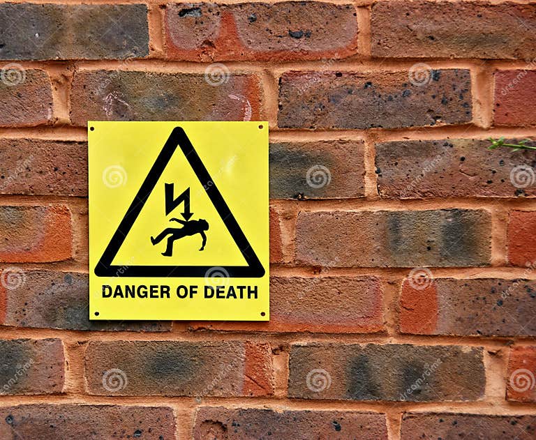 Danger of Death Warning Sign Stock Image - Image of notice, failure ...