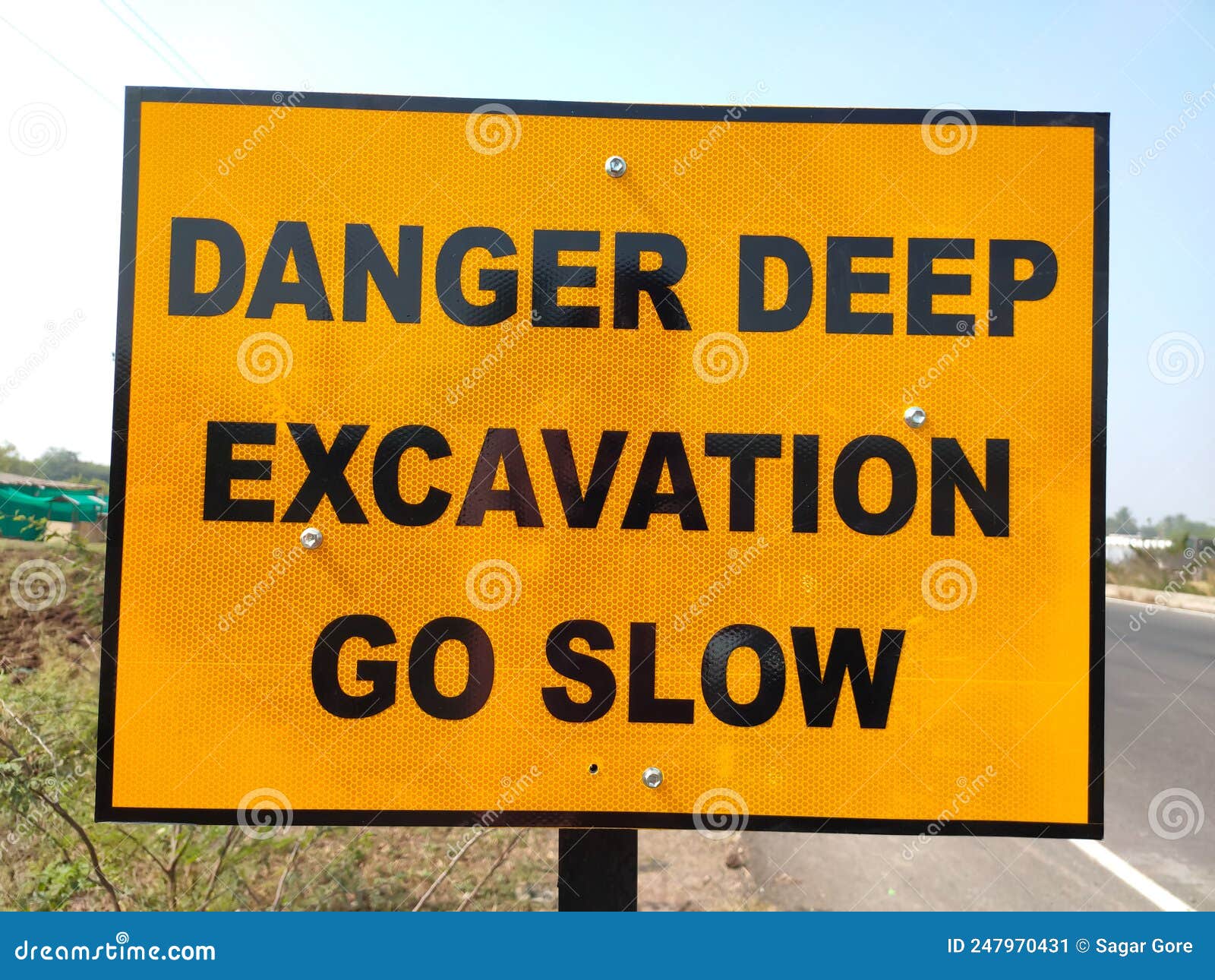 Road sign board stock image. Image of deep, slow, road - 247970431