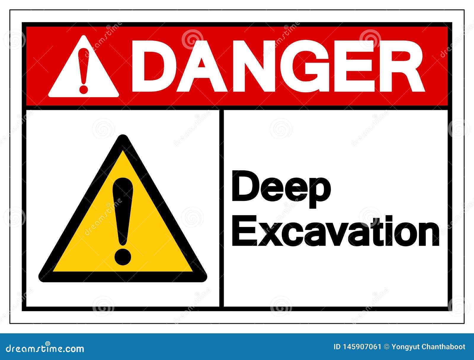 Deep Excavation Sign Stock Image | CartoonDealer.com #54653827