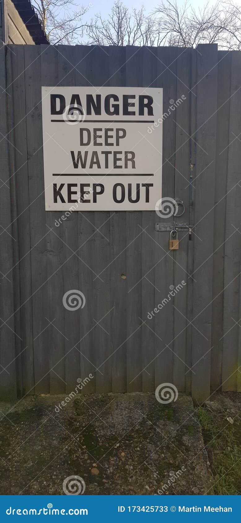 Danger Deep Water Keep Out Sign. Stock Image - Image of sign, water ...