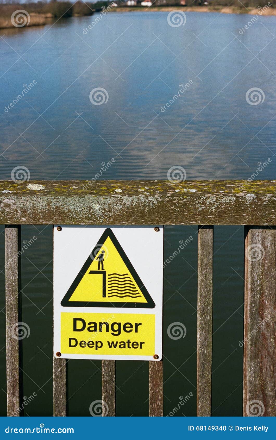 Danger Deep water Sign stock photo. Image of deep, public - 68149340