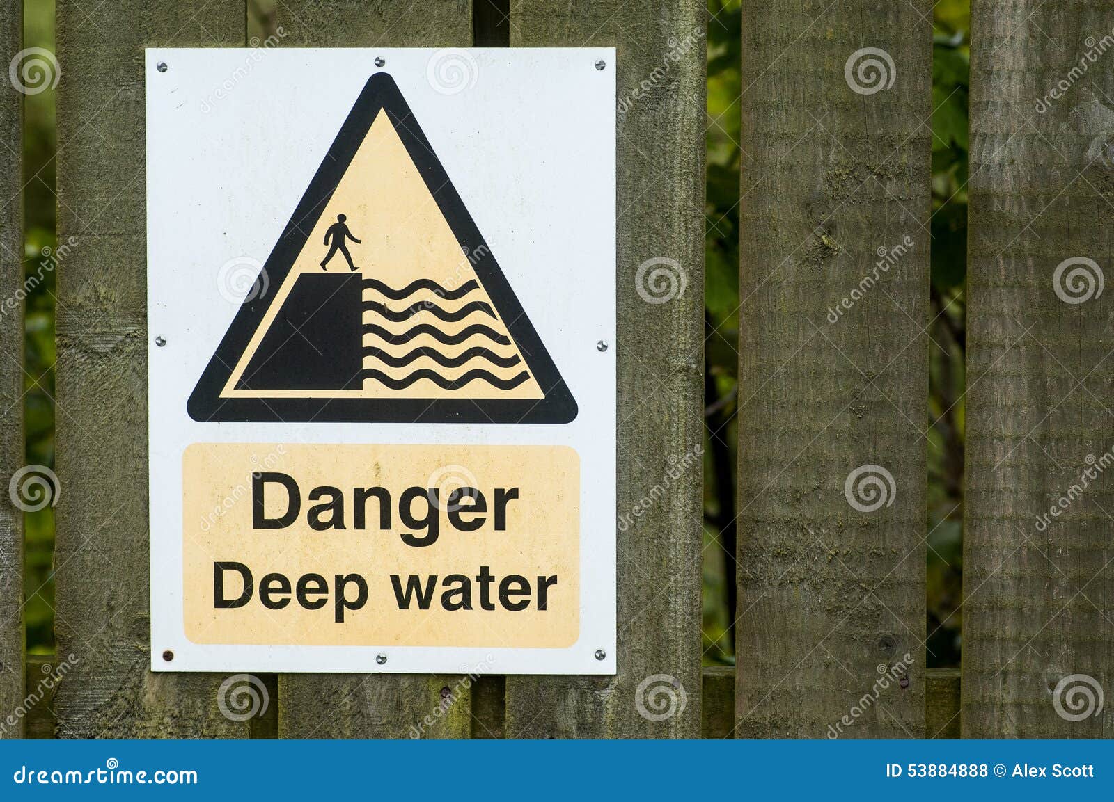Danger Deep Water Warning Sign Stock Image | CartoonDealer.com #134705947