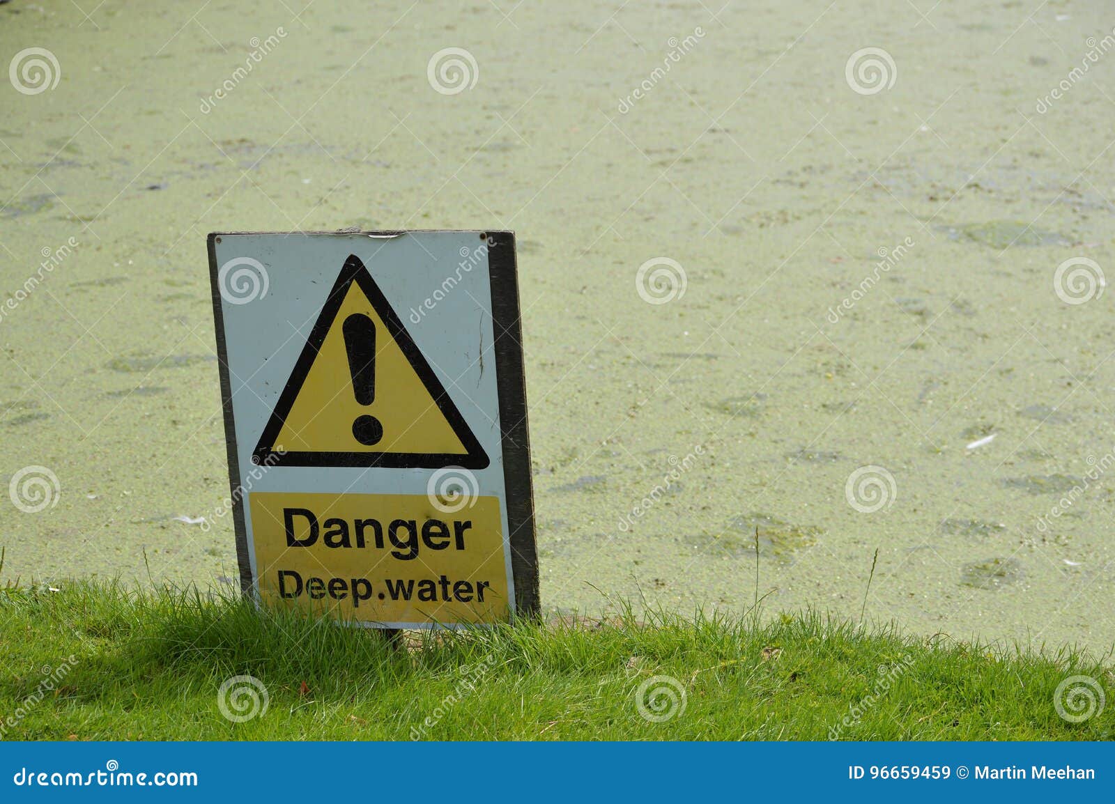 Danger deep water sign. stock image. Image of drown, warning - 96659459