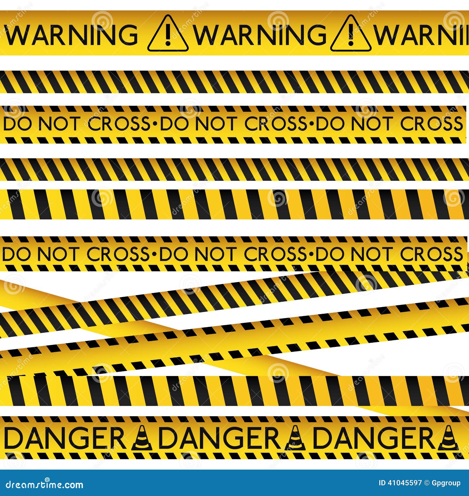 Danger design stock vector. Illustration of vector, tape - 41045597