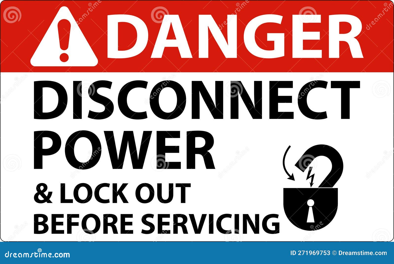 Danger Disconnect Mains Plug From Electrical Outlet Symbol Sign,Vector ...