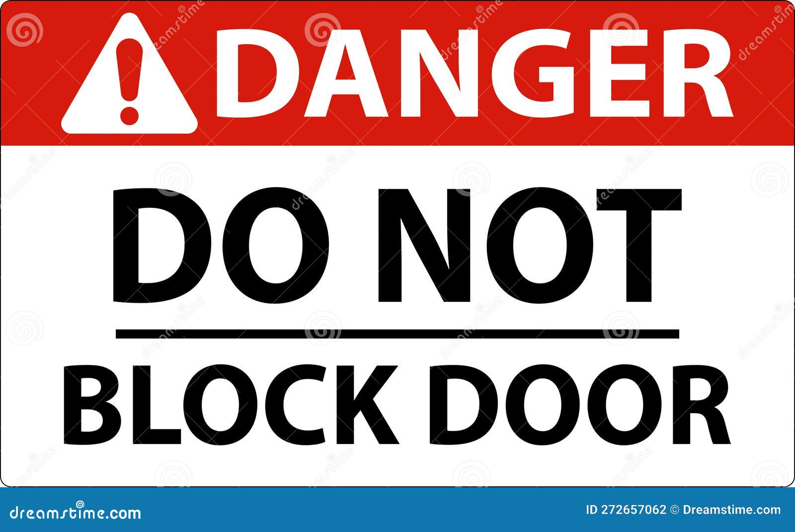 Danger Do Not Block Door Symbol Sign, Vector Illustration, Isolate On ...
