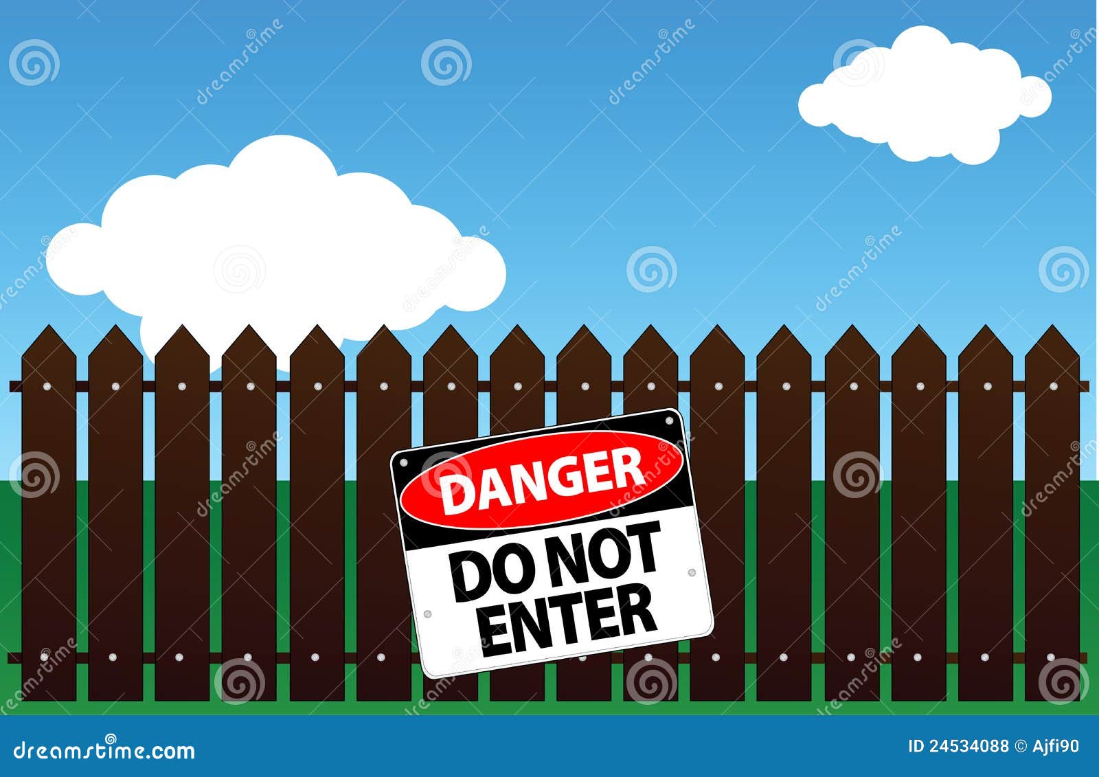 Danger Do Not Enter. Warning Sign. Hand Lettering. Caution Attention ...