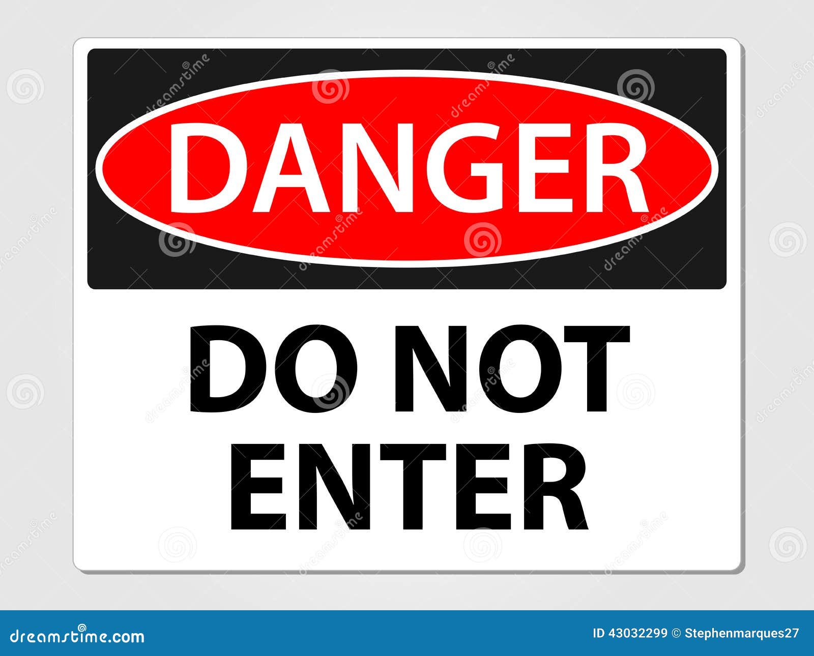 Danger Do Not Enter. Warning Sign. Hand Lettering. Caution Attention ...