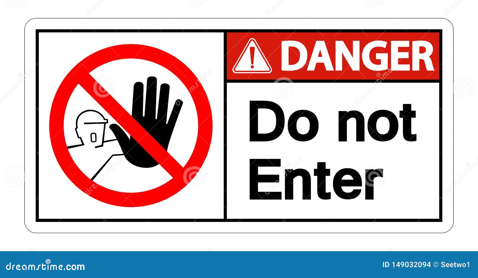 Danger Do Not Enter Symbol Sign Isolate on White Background,Vector ...