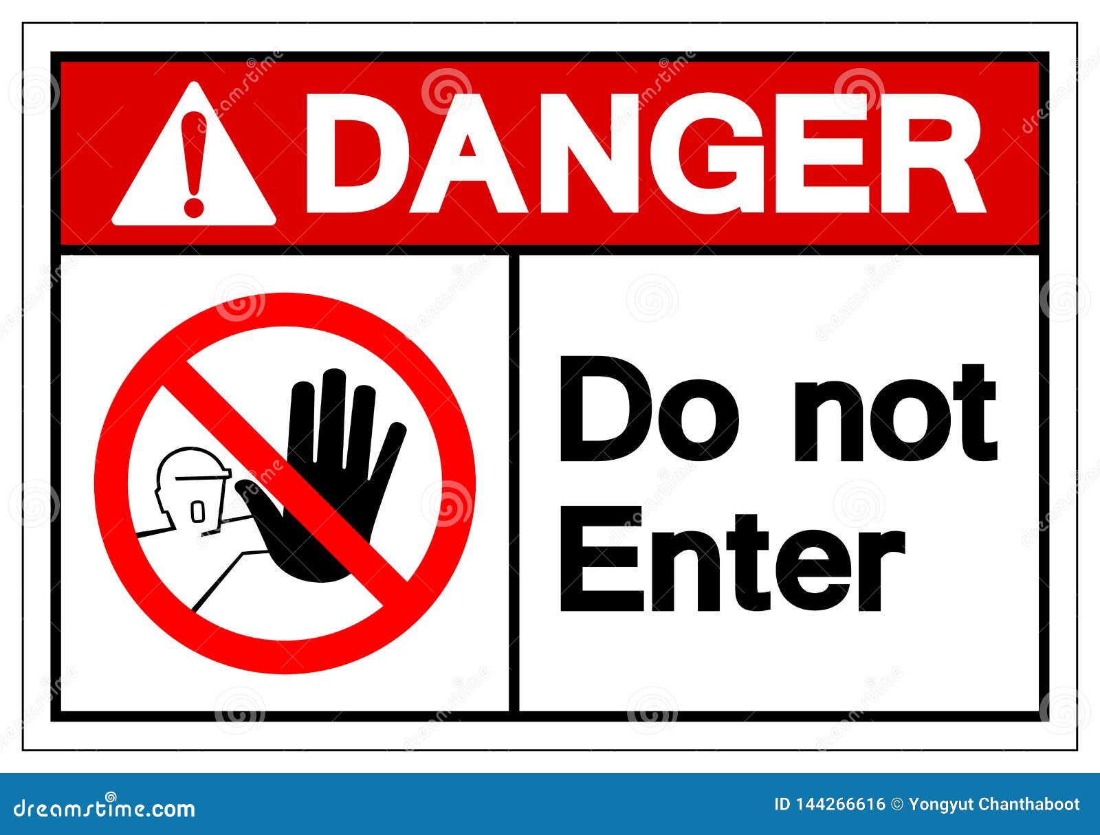 Danger Do Not Enter Symbol Sign, Vector Illustration, Isolate on White ...
