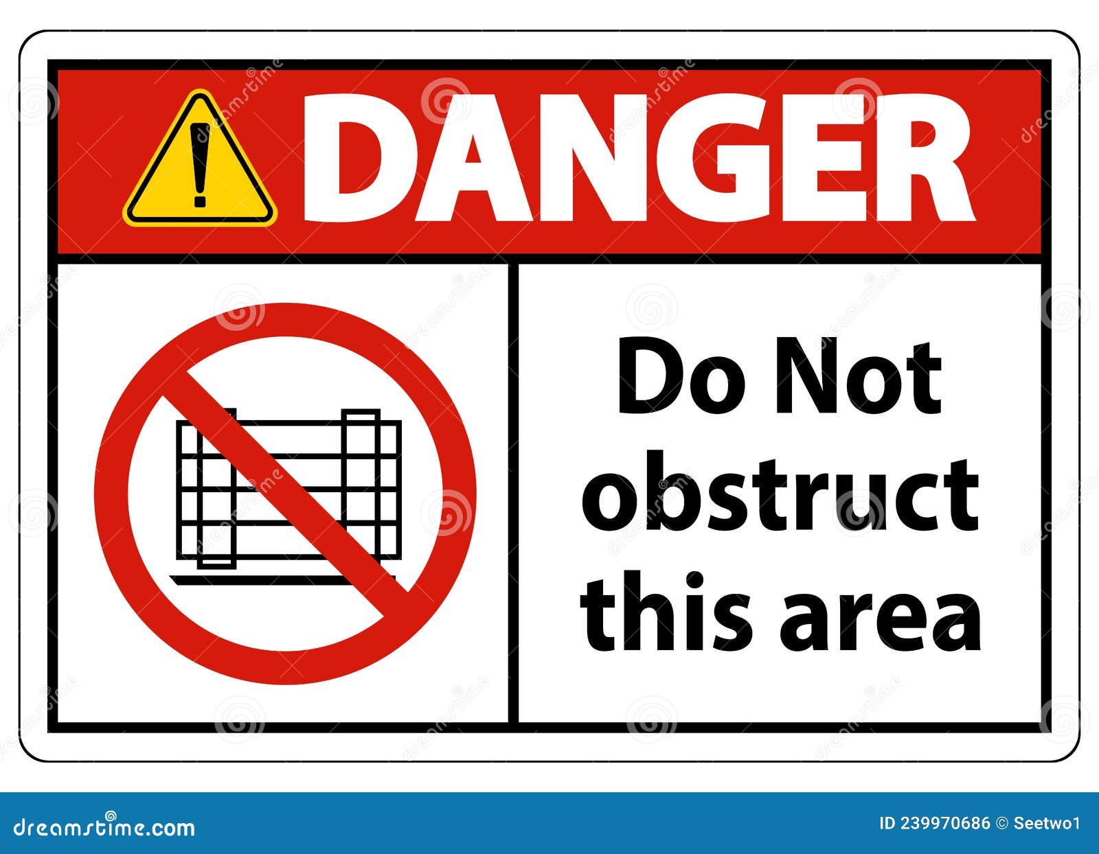 Do Not Obstruct Prohibition Sign Royalty-Free Stock Image ...