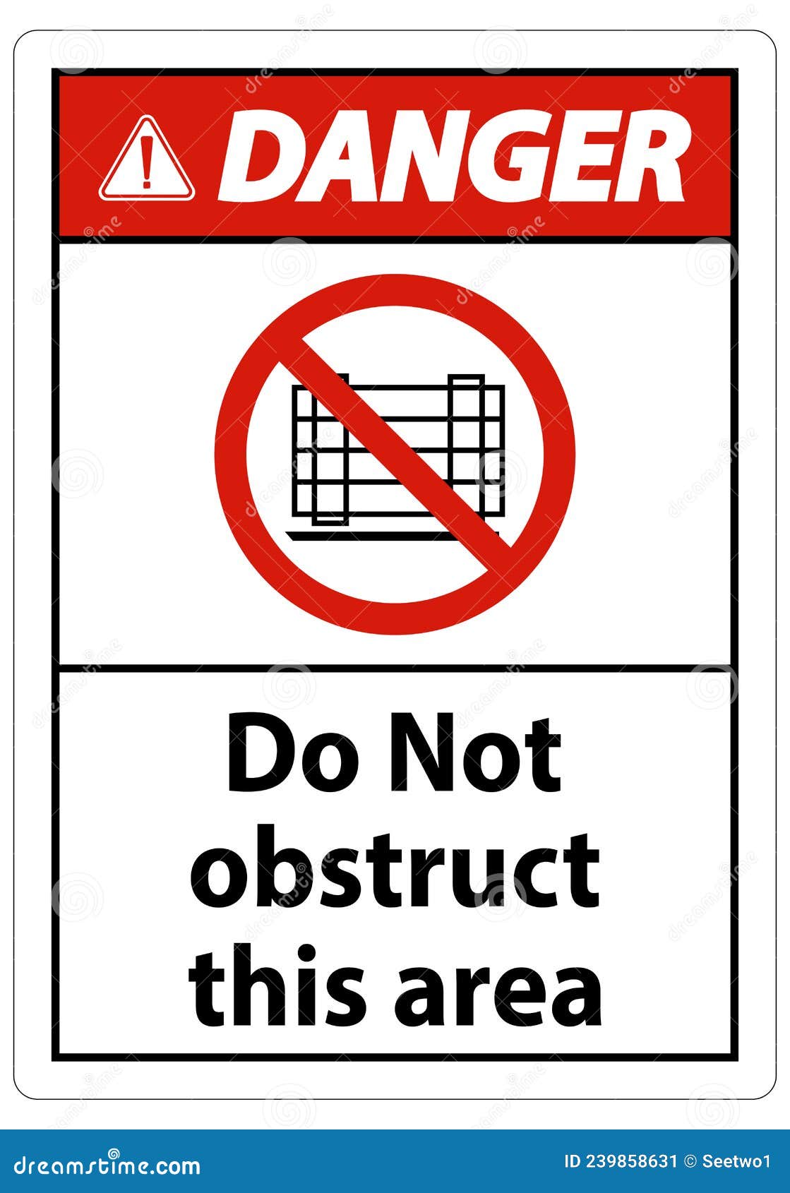 Do Not Block Or Obstruct Emergency Exits. Correct And Wrong Situation ...