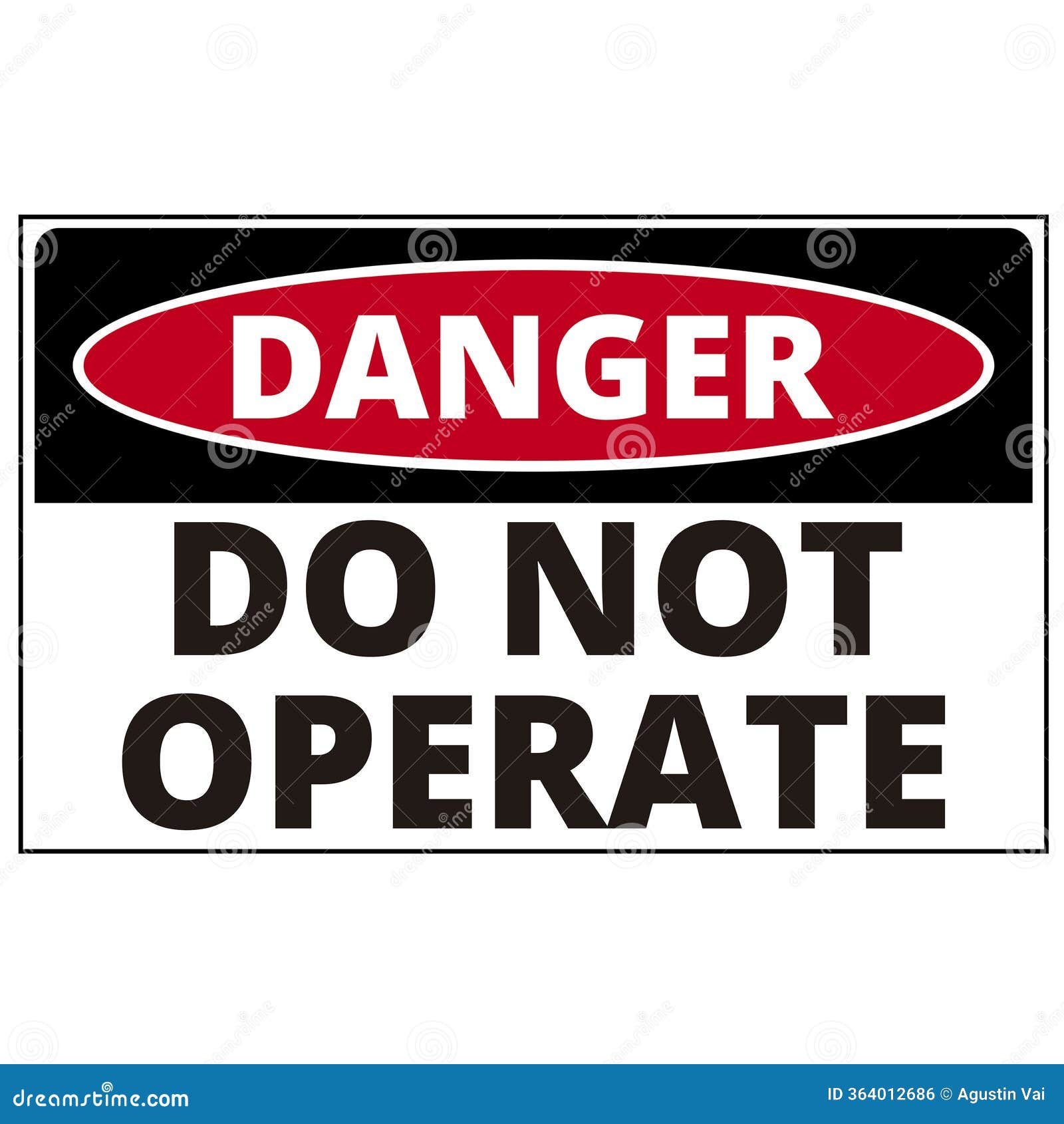 Danger Do Not Operate Tag Symbol Sign,Vector Illustration, Isolate On ...