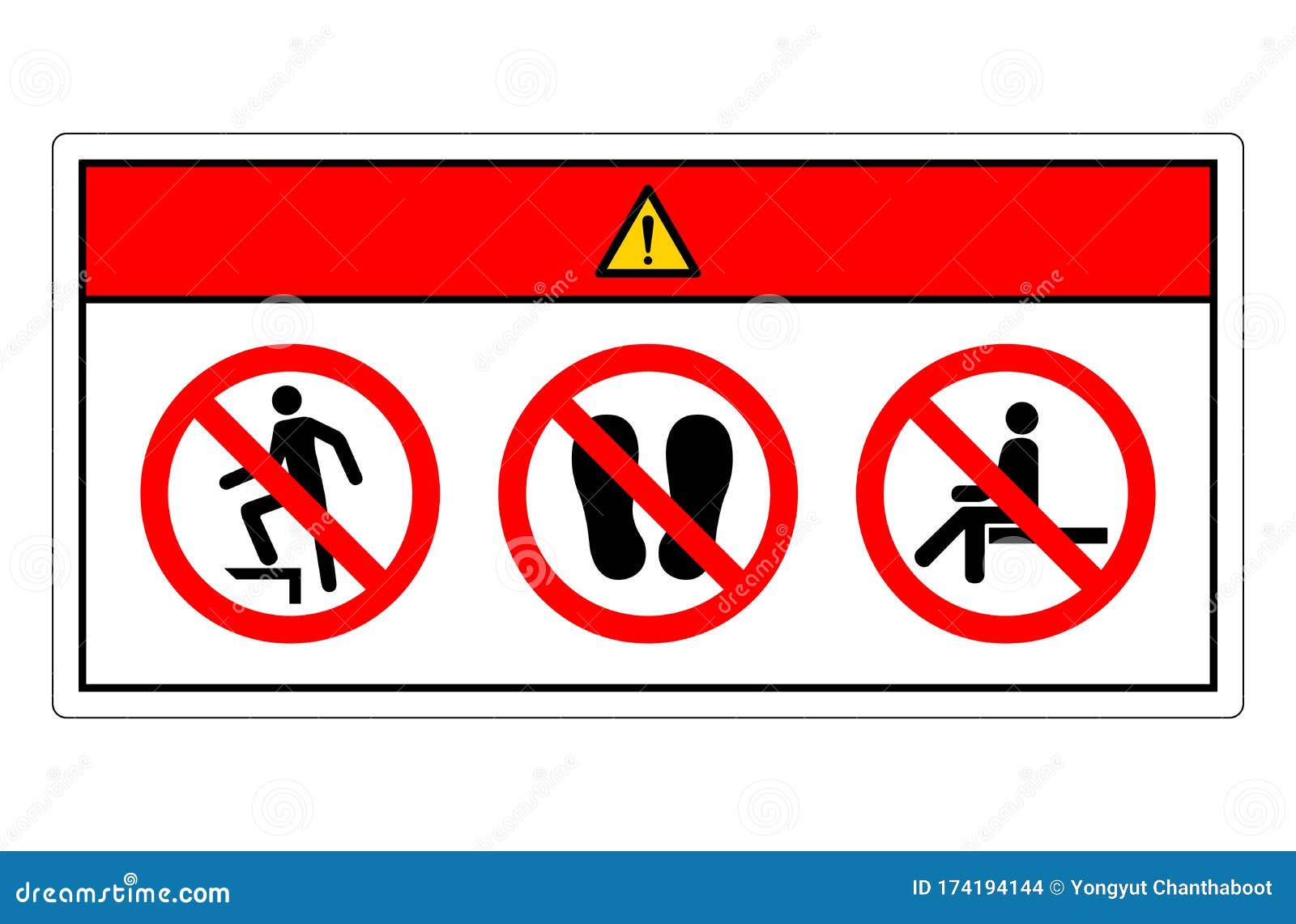Danger Do Not Step Symbol Sign, Vector Illustration, Isolate on White ...