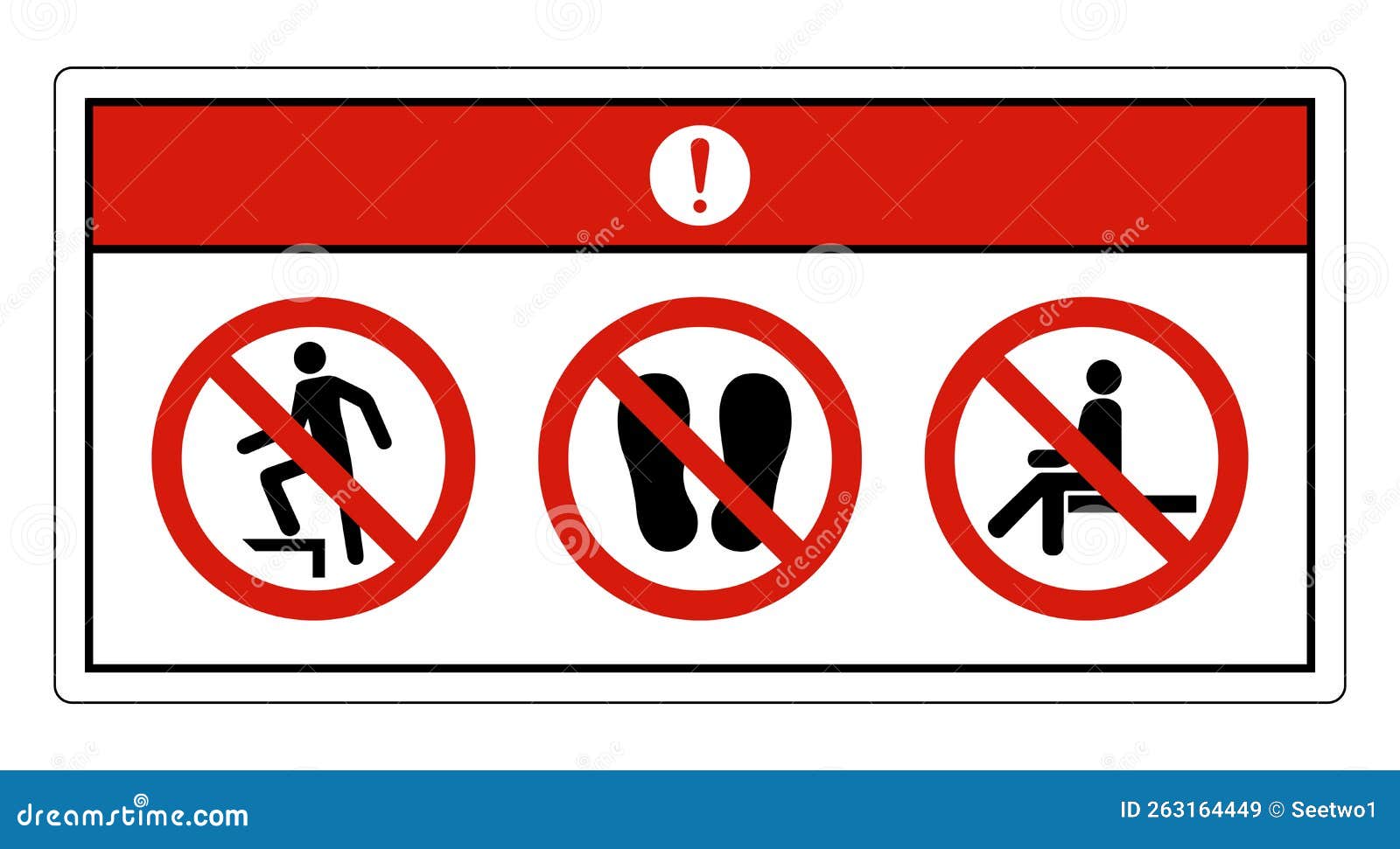 Danger Do Not Step Symbol Sign on White Background Stock Vector ...