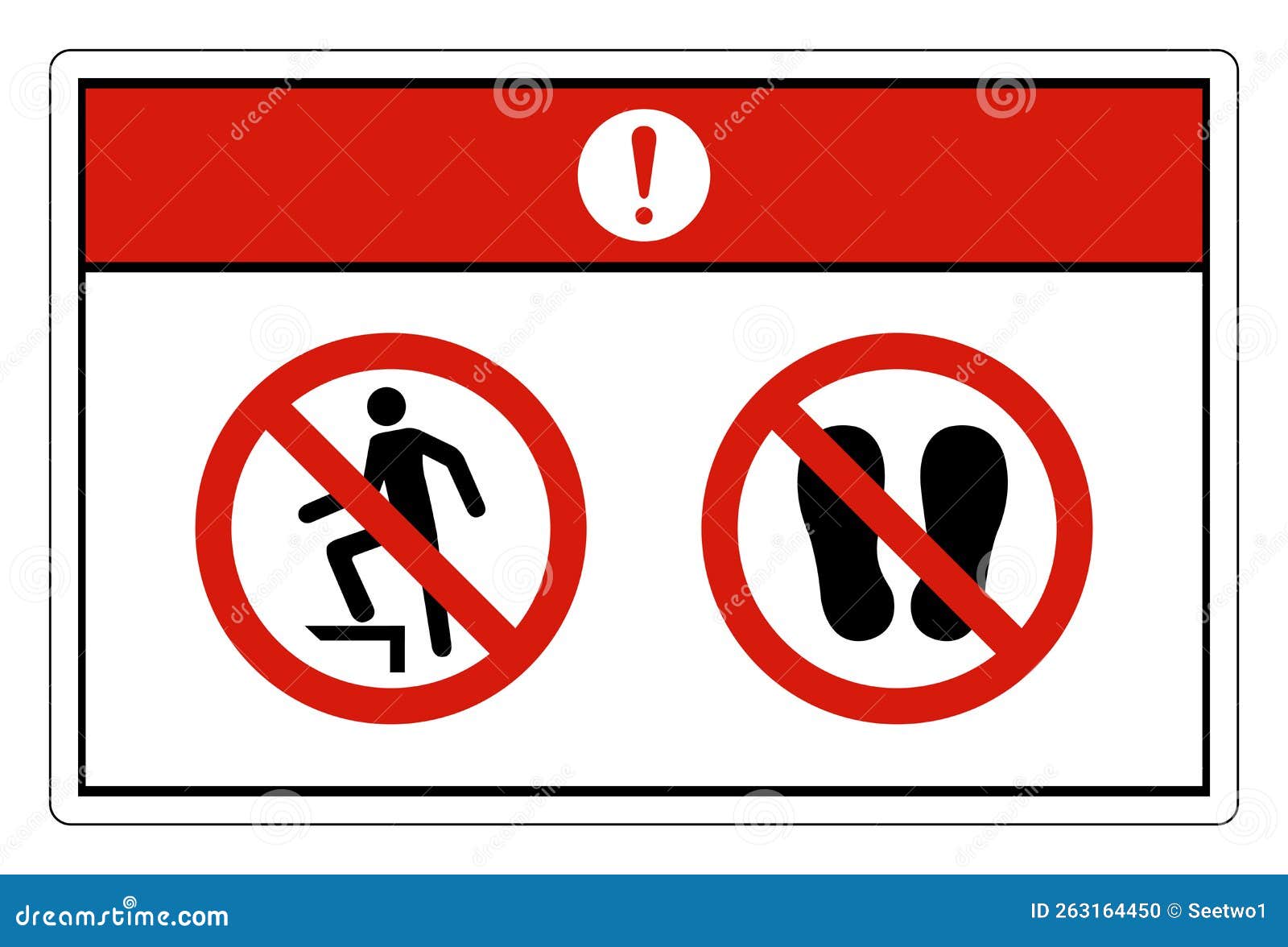 Danger Do Not Step Symbol Sign on White Background Stock Vector ...