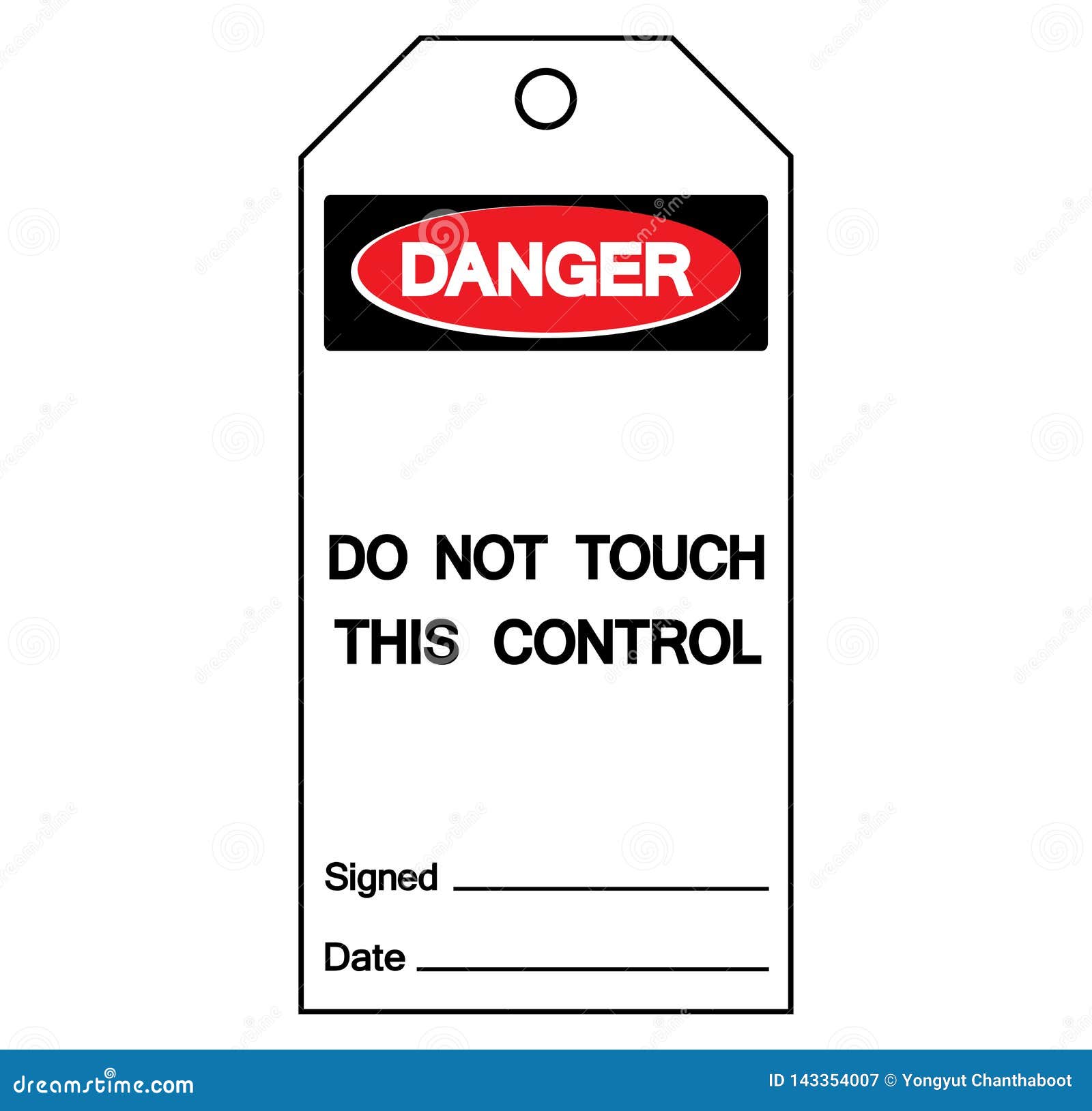 Danger Do Not Touch this Control Tag Symbol Sign,Vector Illustration ...