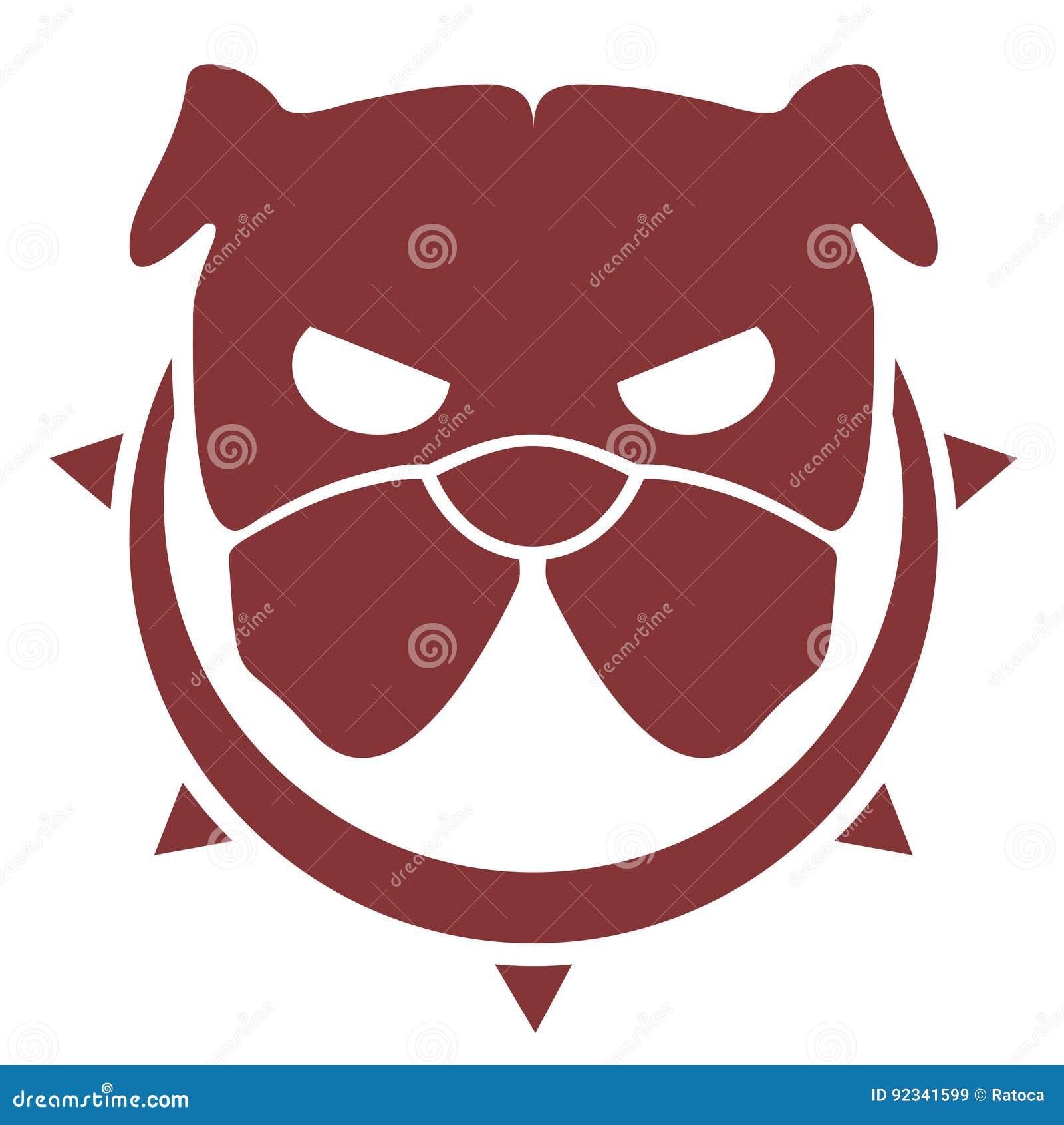 Danger dog icon stock vector. Illustration of mascot - 92341599