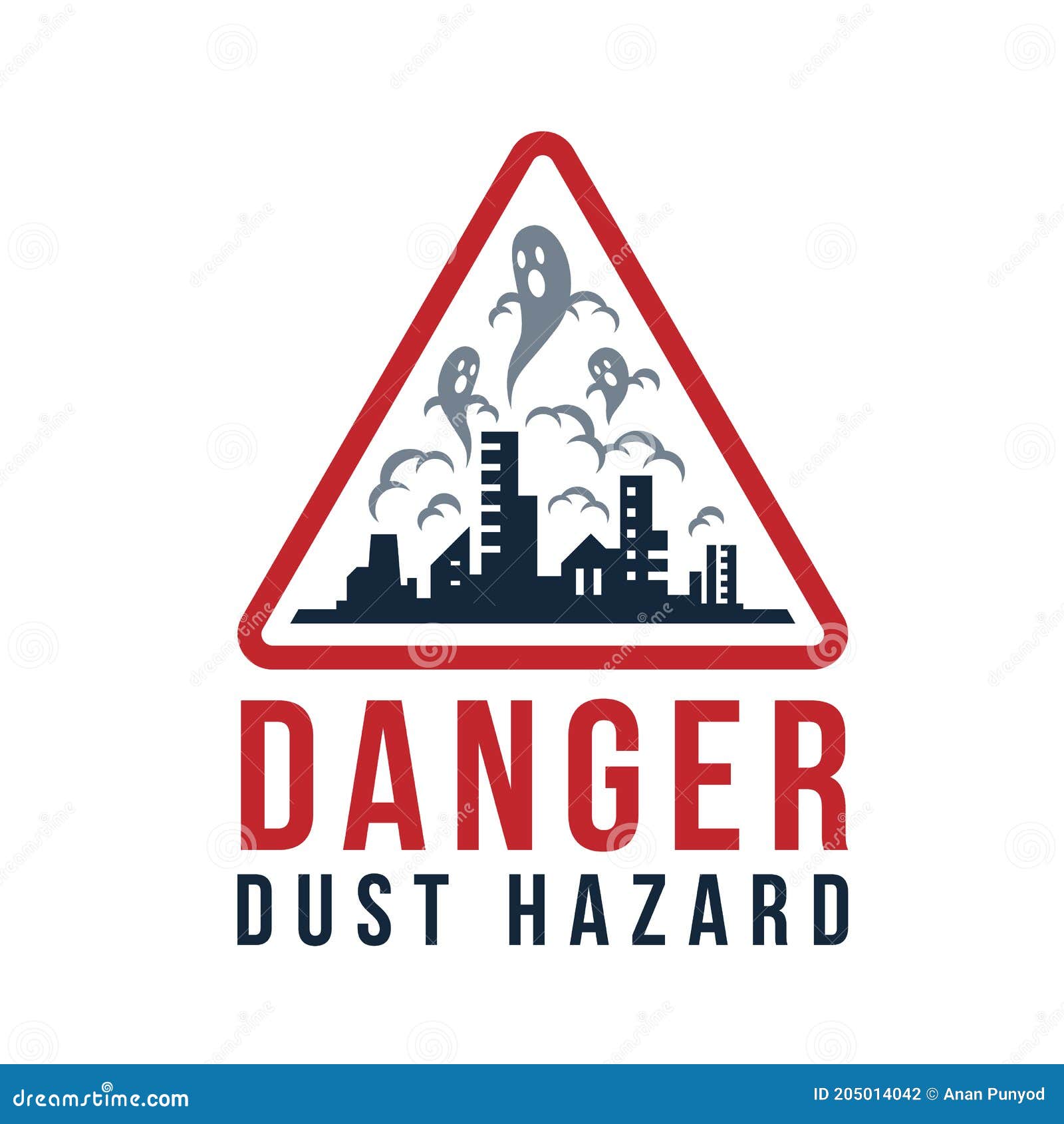Danger Dust Hazard Concept Dust Devil On Cities With Dust Pollution In ...