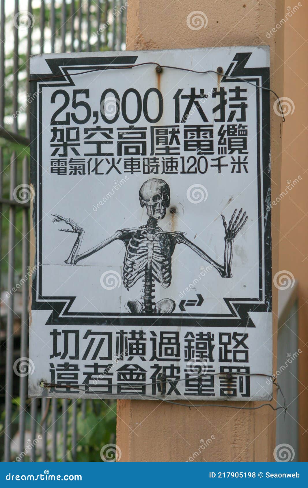 Danger Electrical Hazard High Voltage Sign at Outdoor 29 May 2005 ...