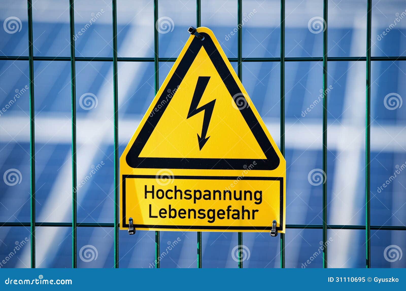 Danger Electrical Hazard High Voltage Sign Stock Image - Image of ...