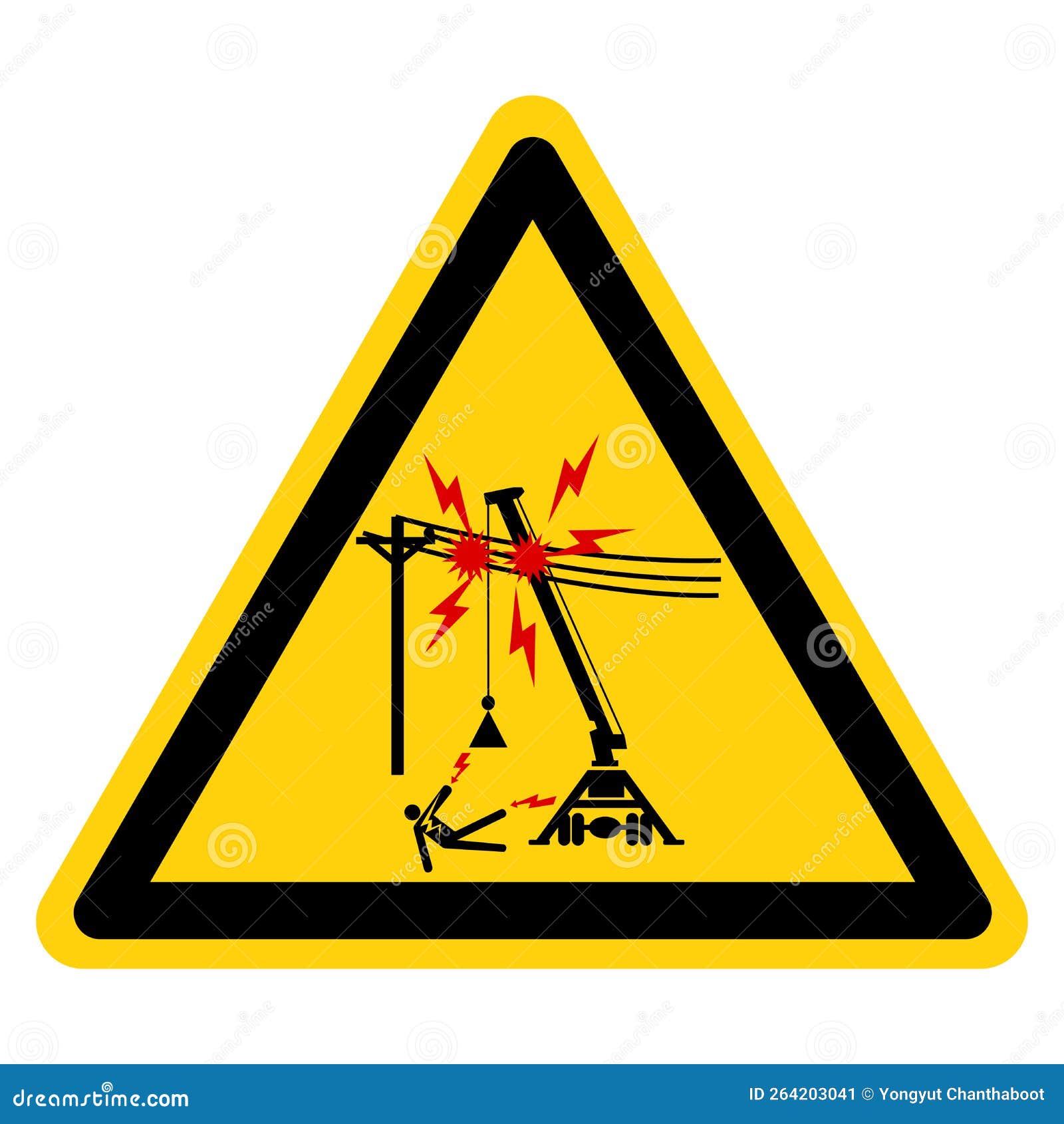 Danger Electrical Hazard Symbol Sign, Vector Illustration, Isolate on ...