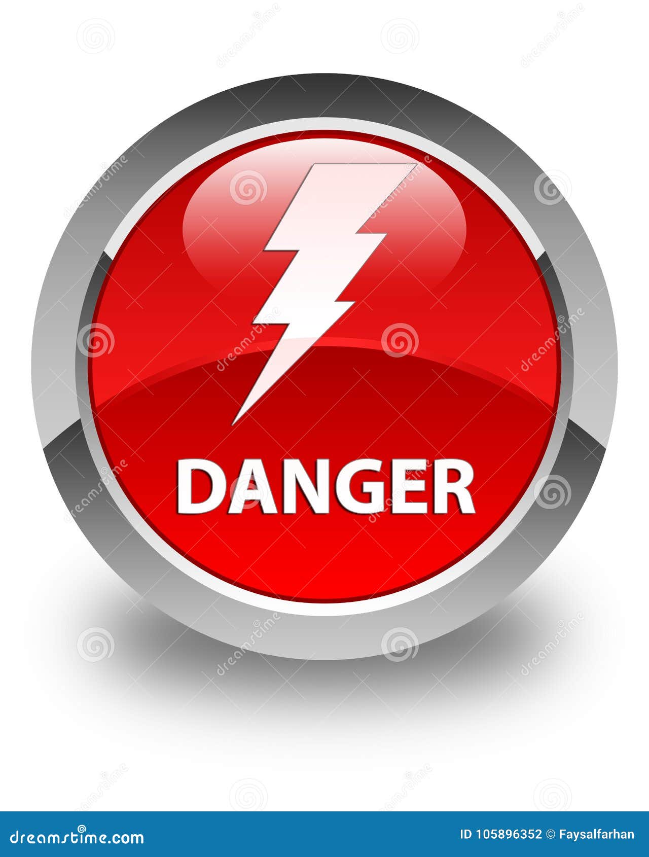Danger (electricity Icon) Glossy Red Round Button Stock Illustration ... Danger (electricity Icon) Glossy Red Round Button Stock Illustration ...