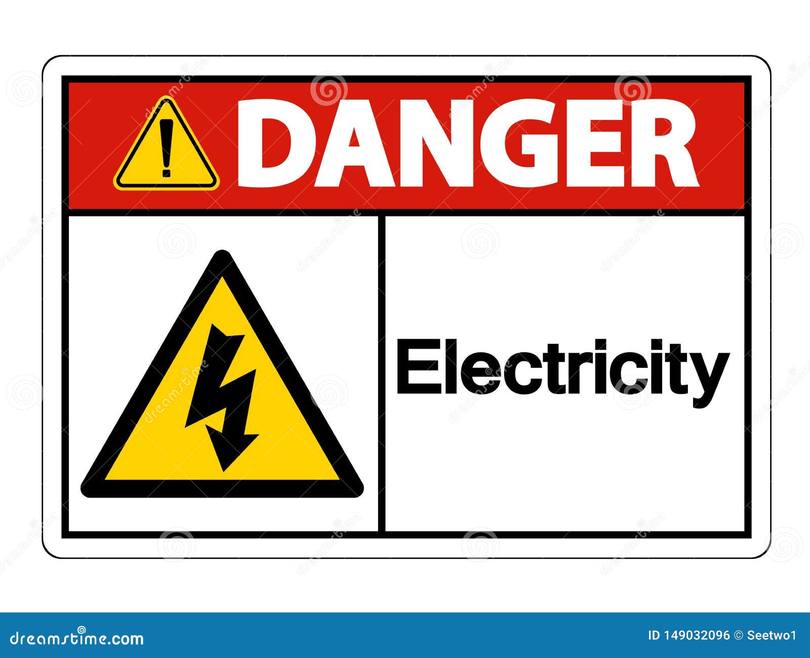 Danger Electricity Symbol Sign Isolate on White Background,Vector ...