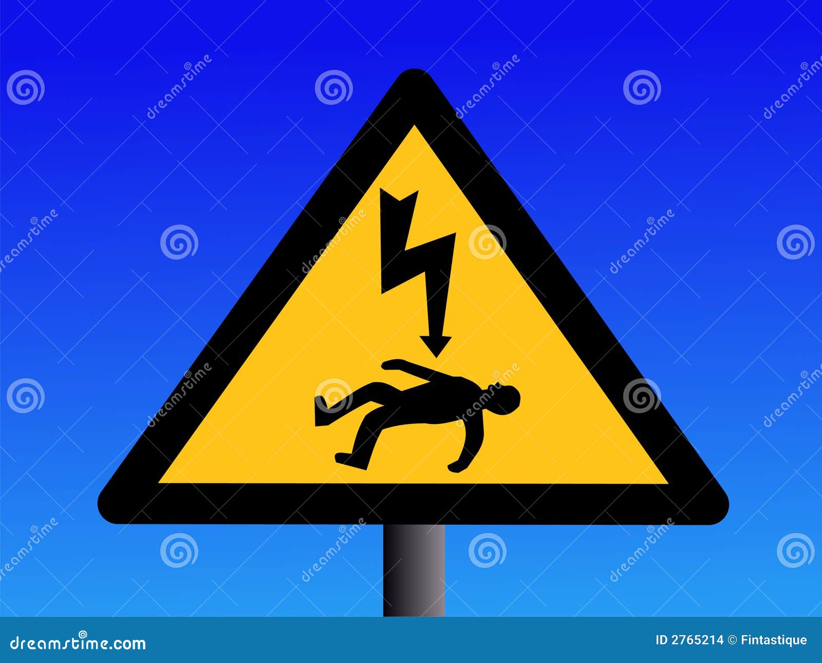 Notice Electrocution Risk Symbol Sign, Vector Illustration, Isolated On ...