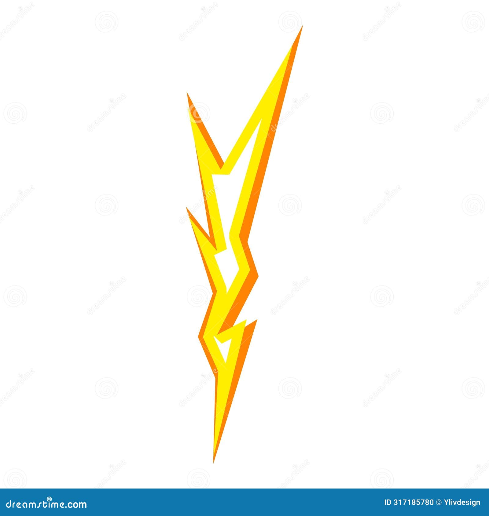 Danger Energy Icon Cartoon Vector. Shape Volt Blitz Stock Illustration ...