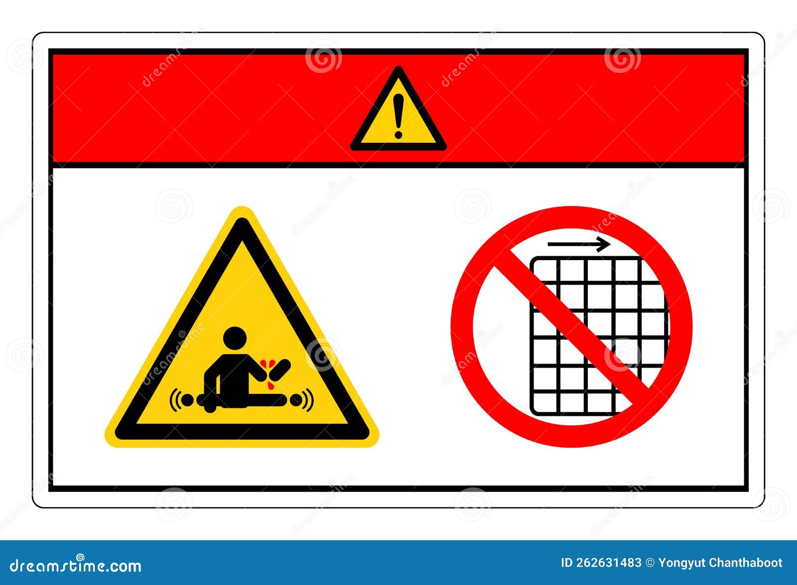 Danger Equipment Starts Automatically Do Not Remove Guard Symbol Sign ...