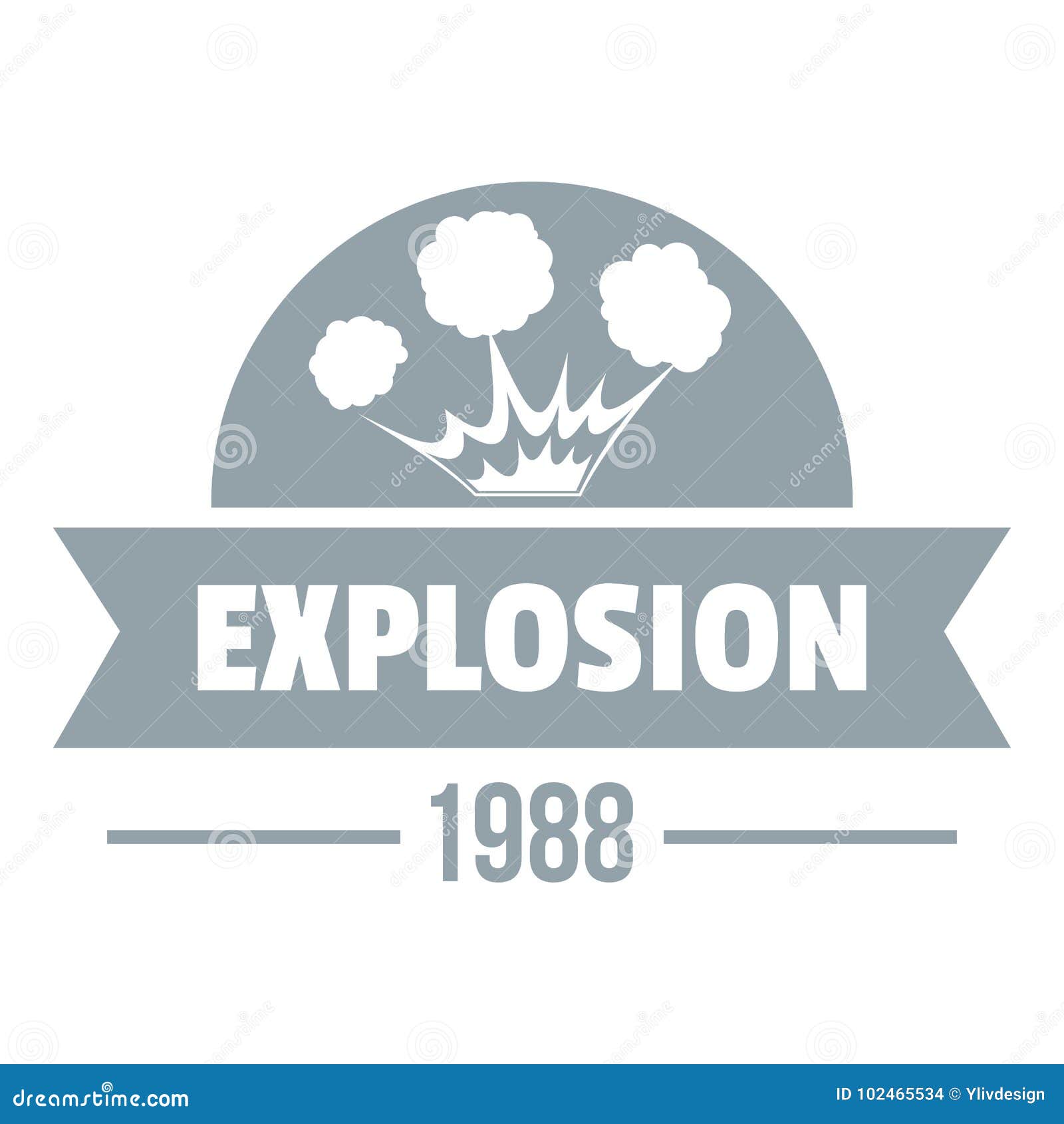 Danger Explosion Logo, Simple Gray Style Stock Vector - Illustration of ...