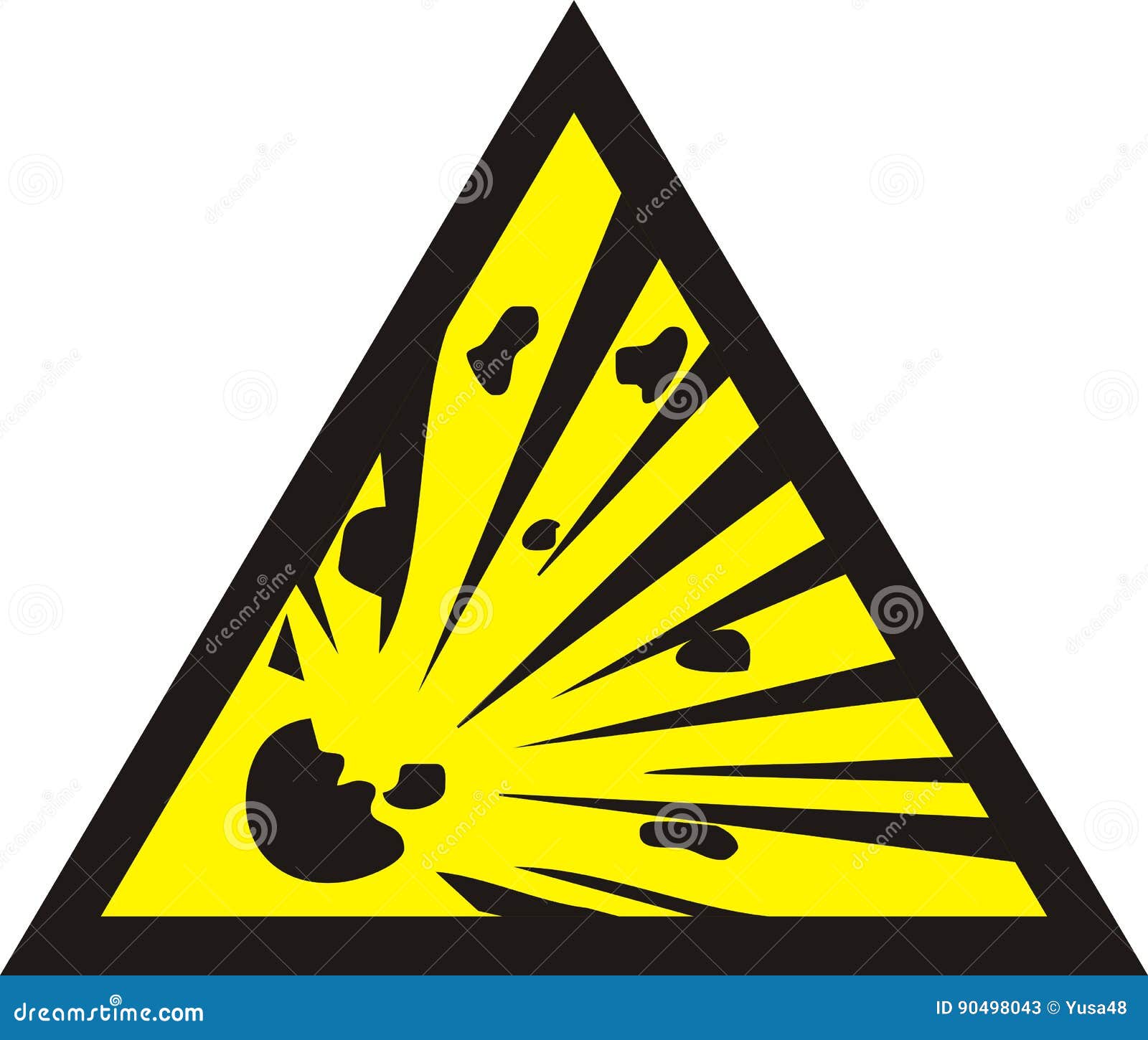 Danger of the Explosion - Warning Sign Stock Illustration ...