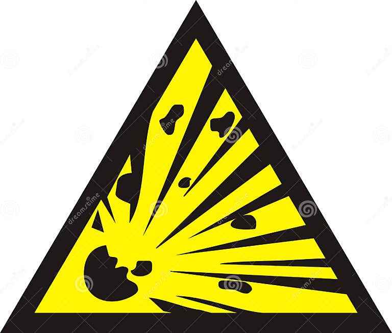Danger of the Explosion - Warning Sign Stock Illustration ...