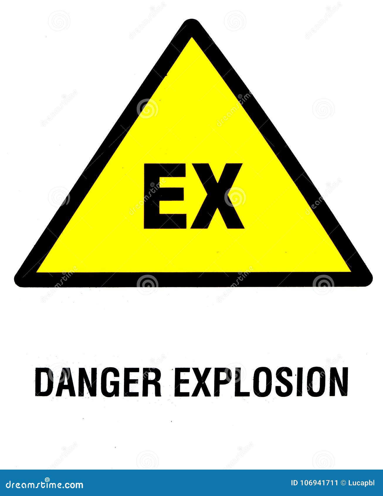 Danger Explosion, Yellow Triangular Warning Sign Stock Illustration ... Danger Explosion, Yellow Triangular Warning Sign Stock Illustration ...