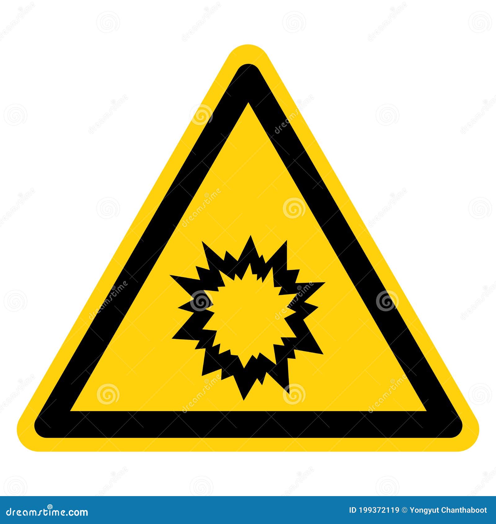 Danger Explosive Symbol Sign,Vector Illustration, Isolated on White ...