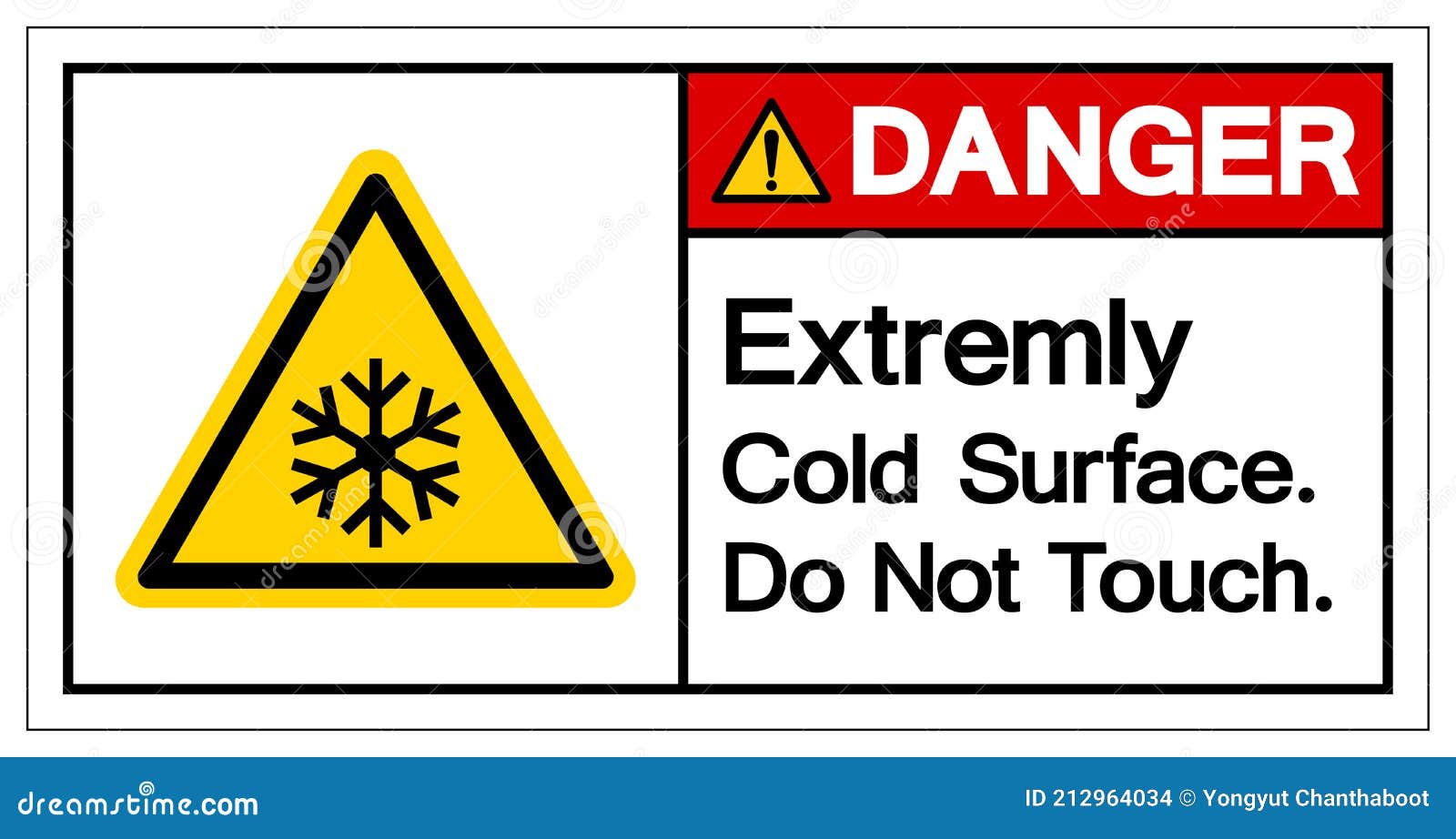 Danger Extremely Cold Surface Do Not Touch Symbol, Vector Illustration ...