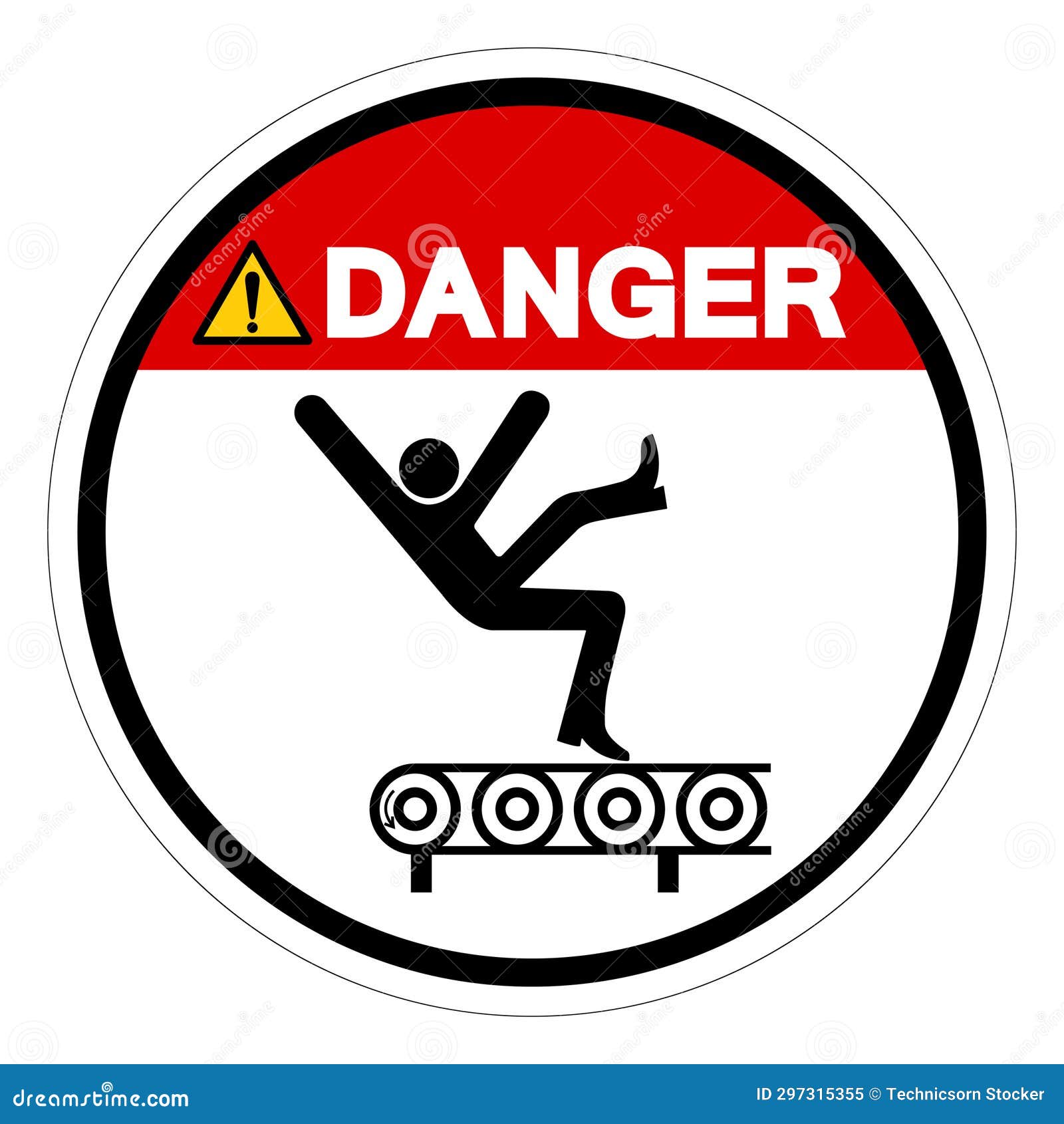 Fall Hazard Vector Pictogram Illustration Isolated On White Background ...