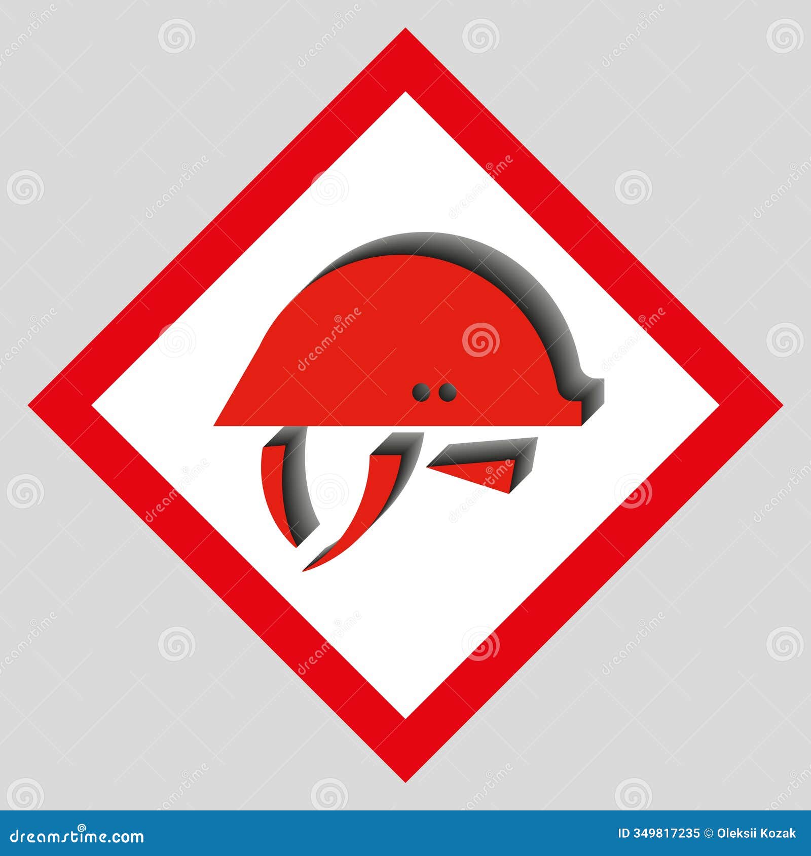 Danger of Falling Debris from a Height. Physical Hazard Signs Stock ...