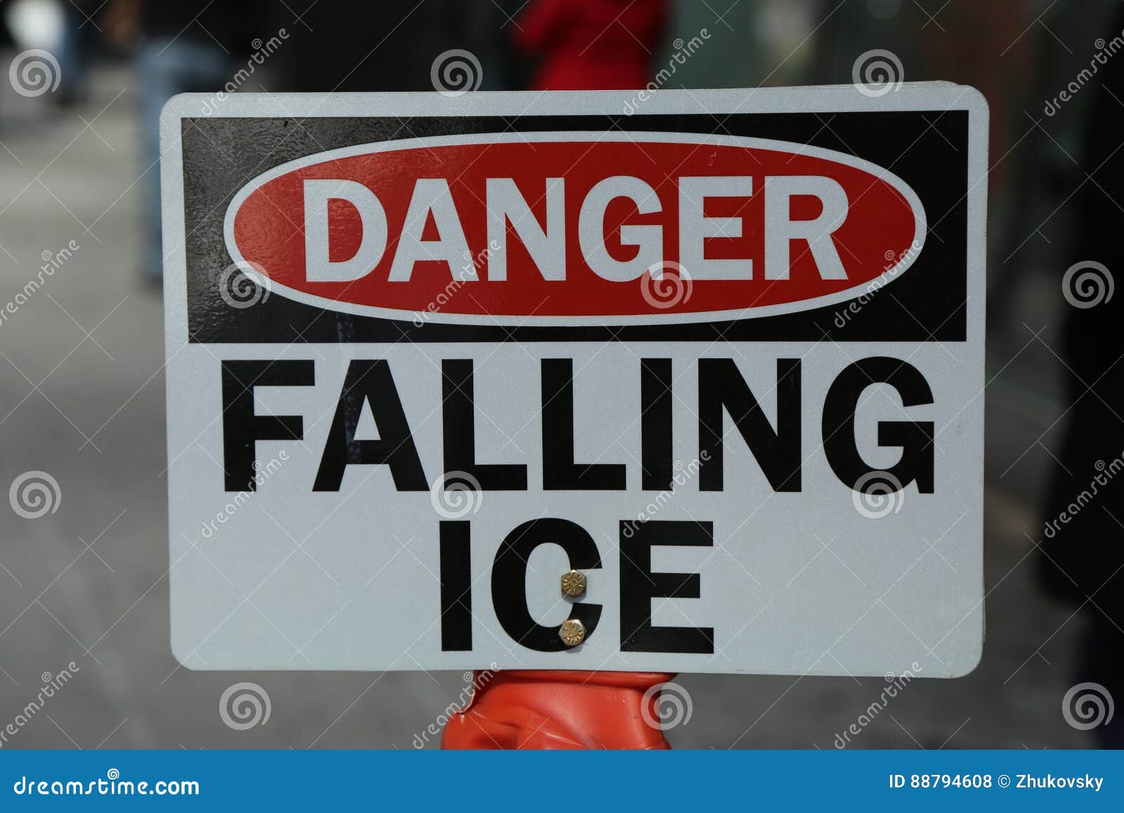 Danger Falling Ice Sign Royalty-Free Stock Photo | CartoonDealer.com ...
