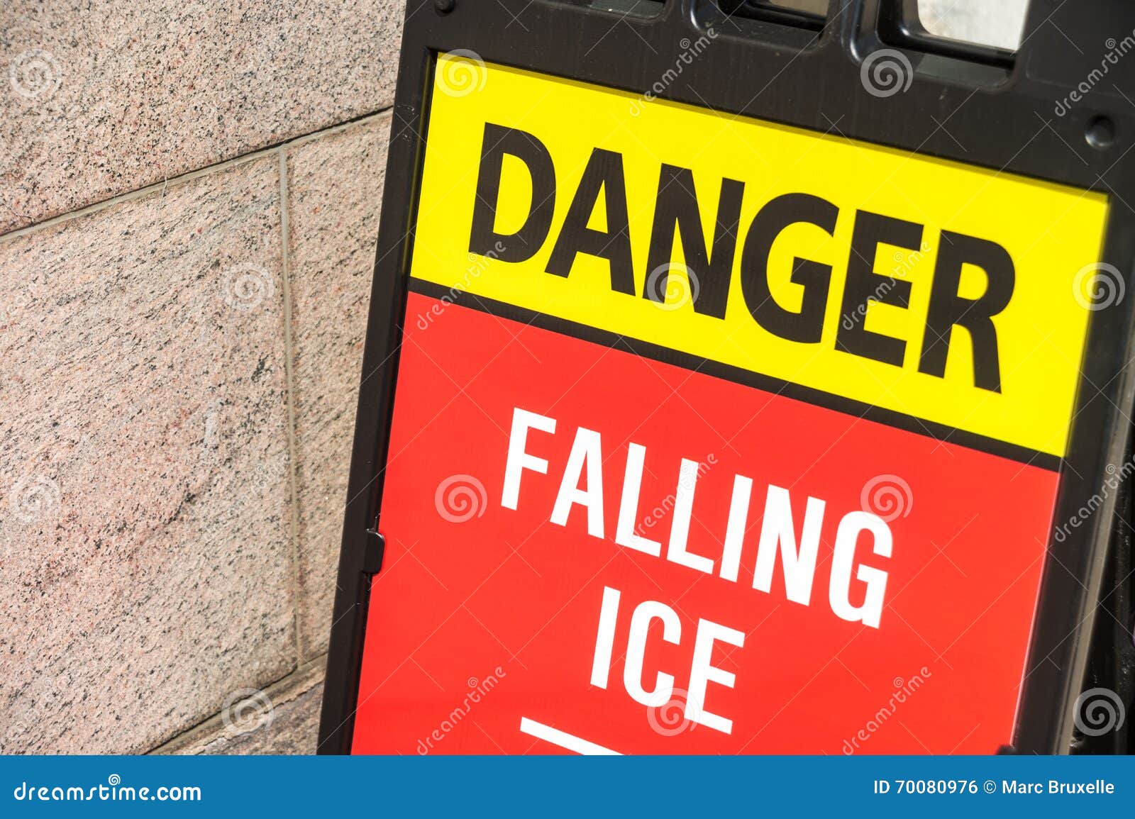 Danger Falling ice sign stock photo. Image of safety - 70080976